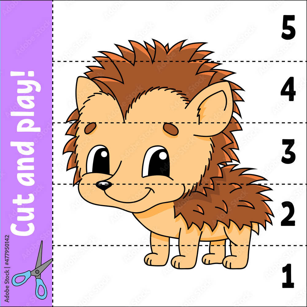 Learning numbers 1-5. Cut and play. Education worksheet. Game for kids ...