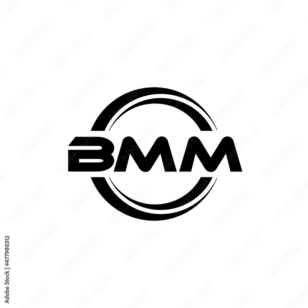 BMM letter logo design with white background in illustrator, vector ...