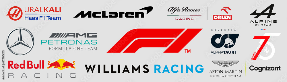 F1. Alfa Romeo Racing Orlen, AlphaTauri Honda, Alpine F1, Aston Martin ...