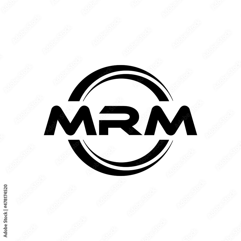 MRM letter logo design with white background in illustrator, vector ...
