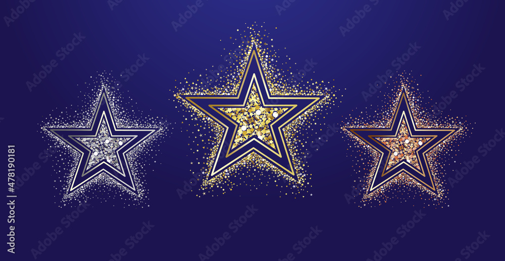 Set of star logotypes concept. Isolated abstract graphic design ...