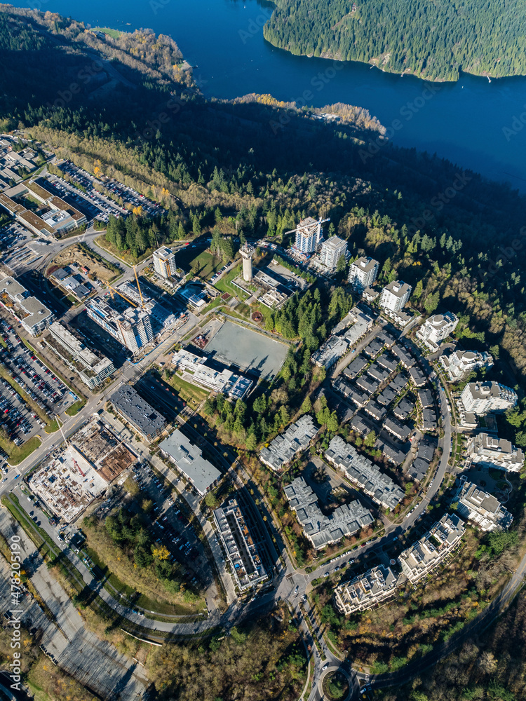 Stock aerial photo of Simon Fraser University Burnaby, Canada Stock ...