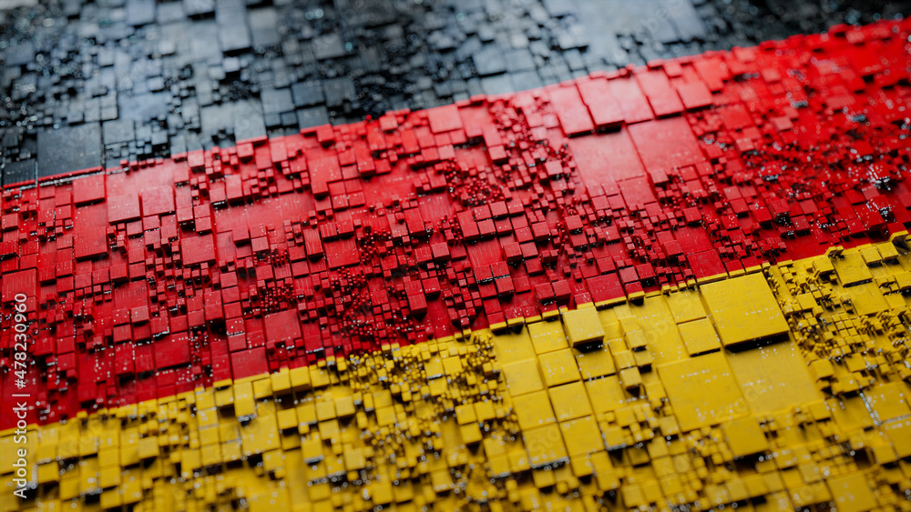 German Flag Tech Wallpaper Stock Illustration | Adobe Stock