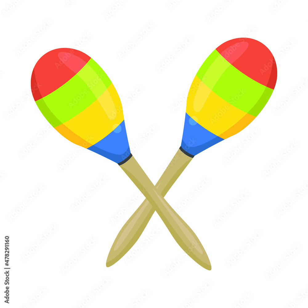 Maracas Sign Emoji Icon Illustration. Music Instrument Vector Symbol ...