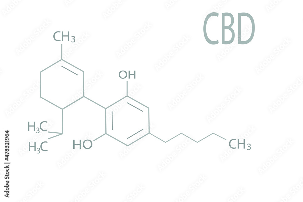 CBD molecular skeletal chemical formula. Stock Vector | Adobe Stock