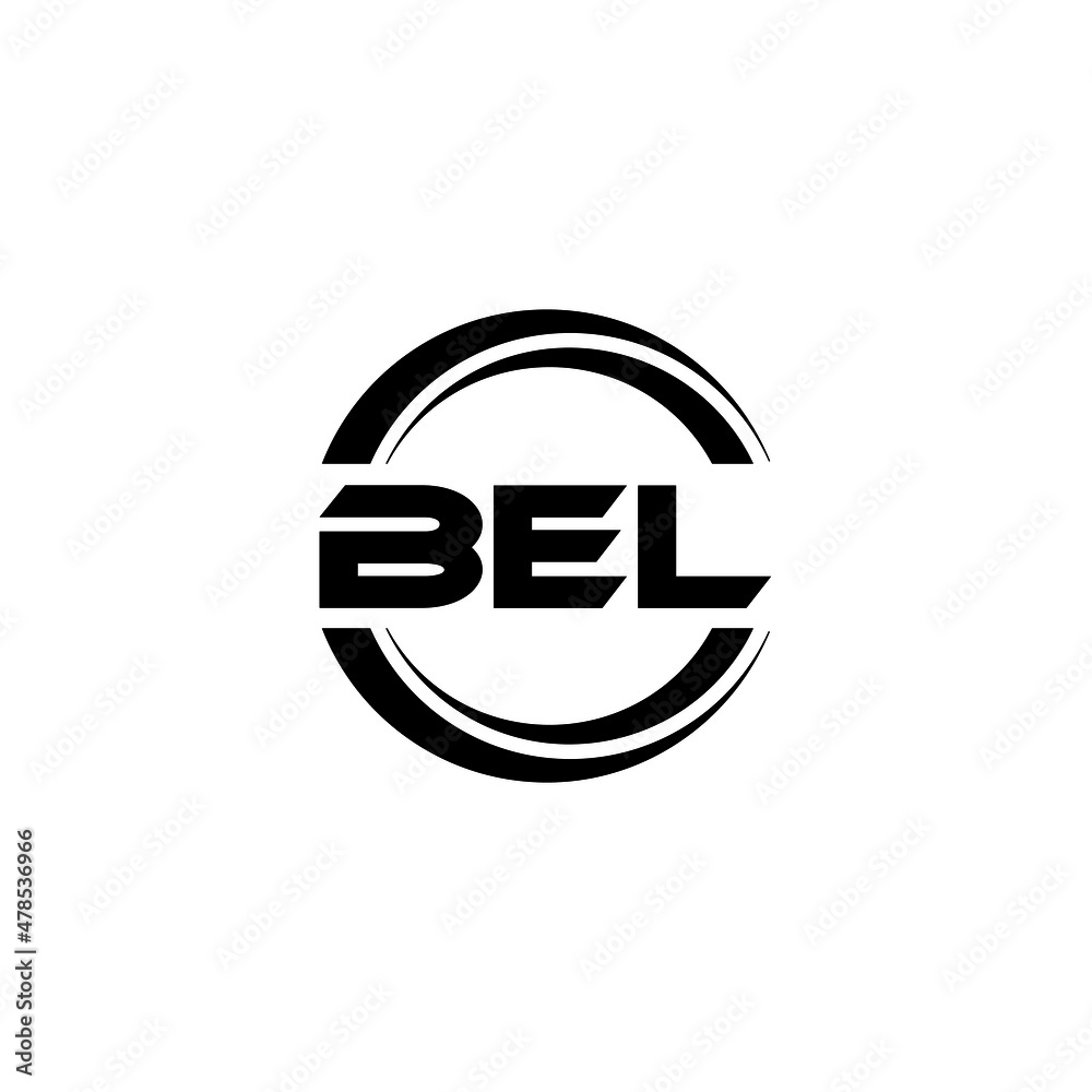 BEL letter logo design with white background in illustrator, vector ...