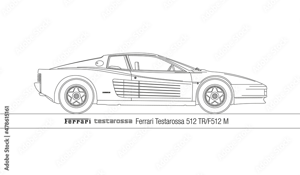 Ferrari Line Drawing