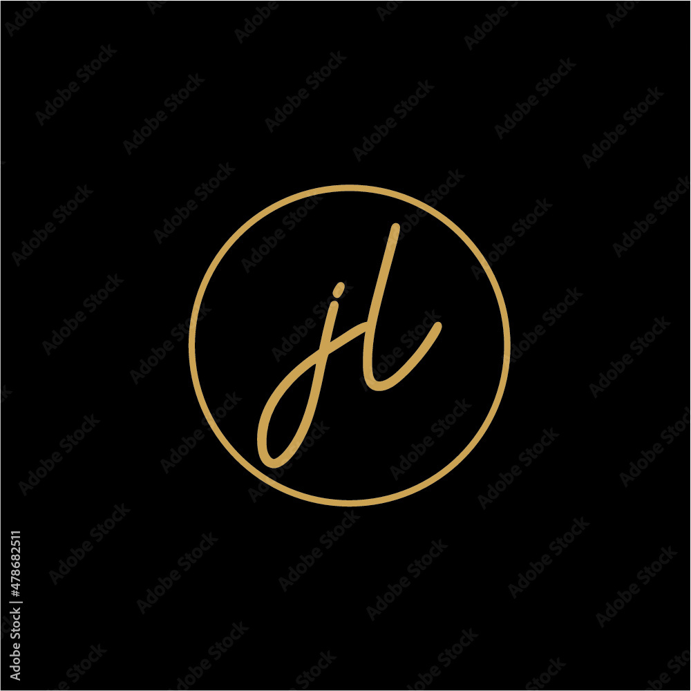 JH JHL initials circle gold logo vector image Stock Vector | Adobe Stock