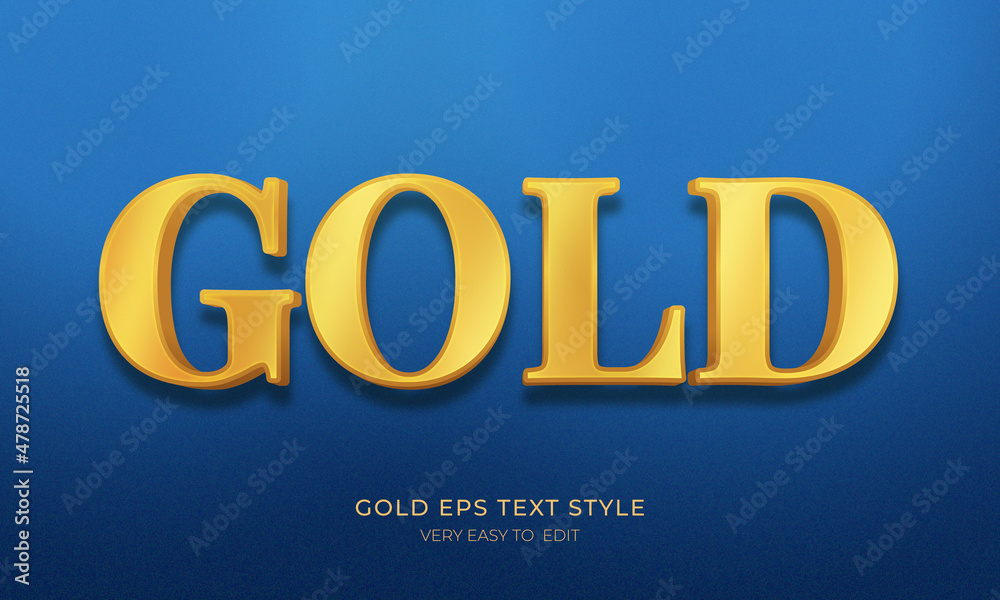 Gold font style, luxury text effect vector illustration Stock Vector ...