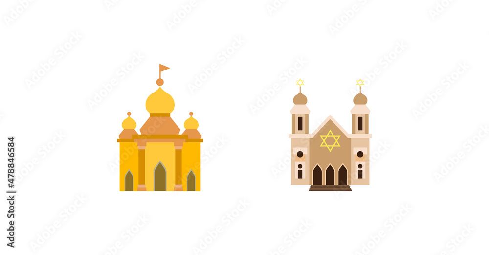 Synagogue vector isolated icon. Synagog emoji illustration. Synagogue ...