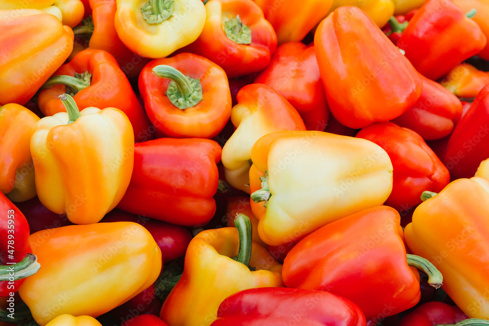 Heap of bell peppers Stock Photo | Adobe Stock