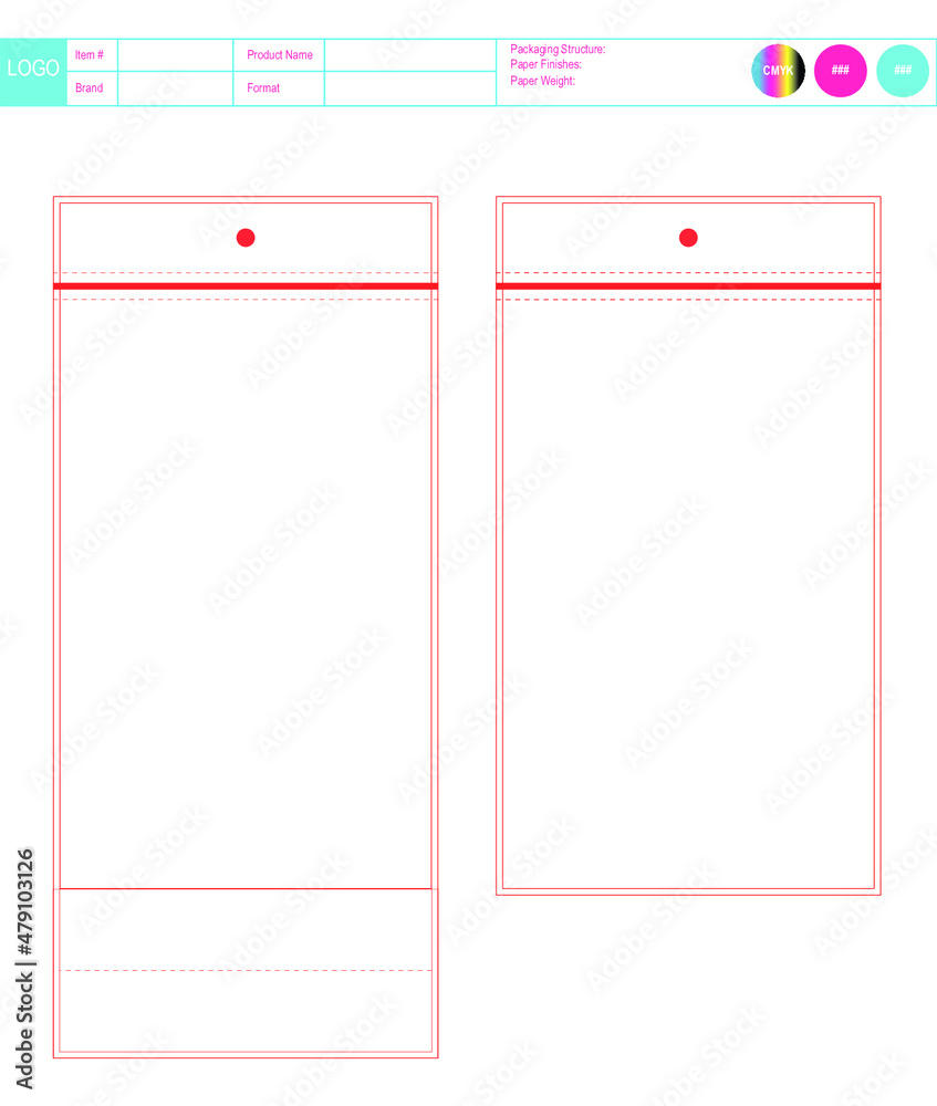 Customizable Bag Packaging Vector Illustration, Custom Dieline Scaled ...