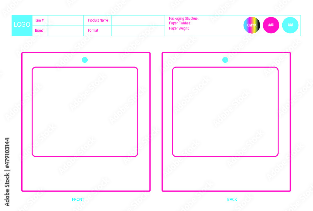 Customizable Card Packaging Vector Illustration, Custom Dieline Scaled ...