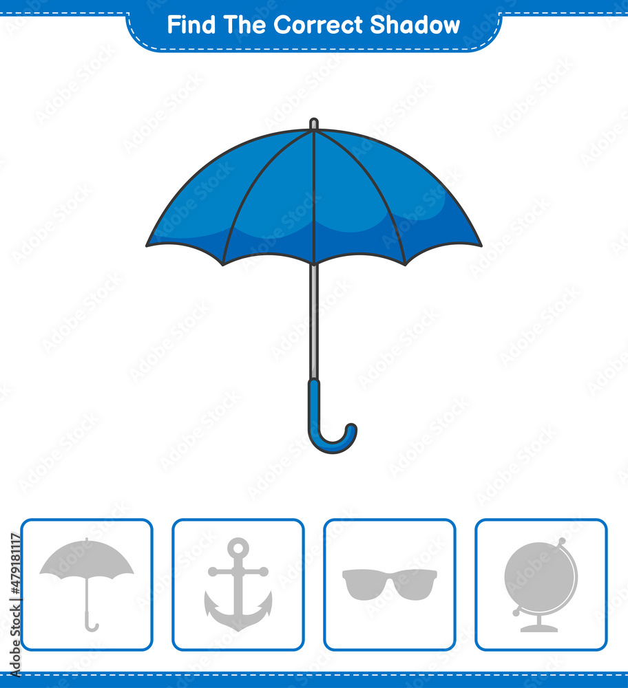 Find the correct shadow. Find and match the correct shadow of Umbrella ...