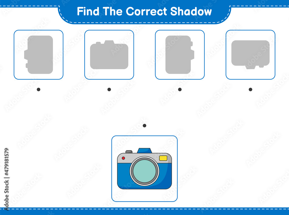 Find the correct shadow. Find and match the correct shadow of Camera ...