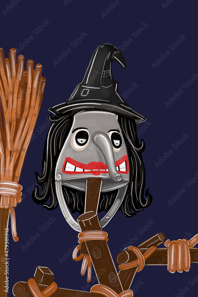 cartoon drawing of witches Stock Illustration | Adobe Stock