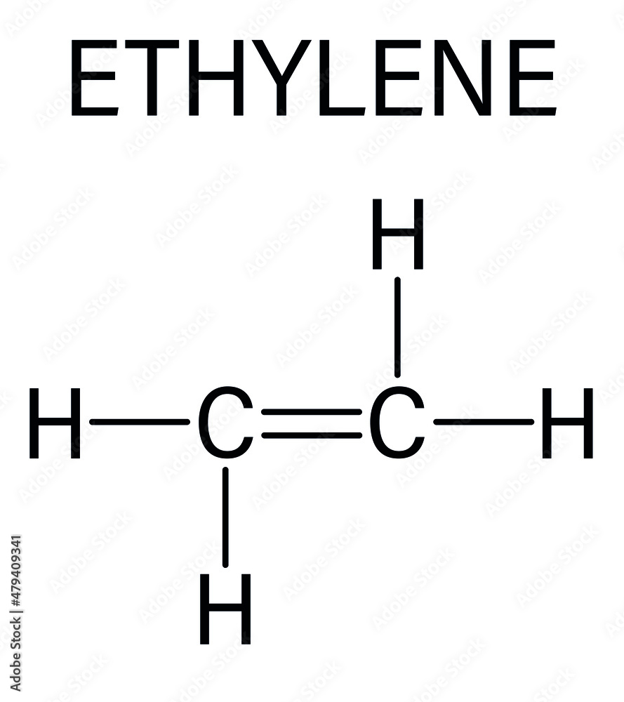 Ethylene or ethene molecule. Used in production of polyethylene but ...