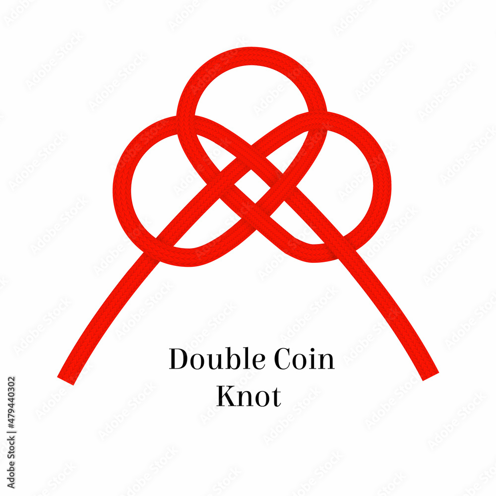 Vector isolated illustration with thread, cord, braided in the form of ...