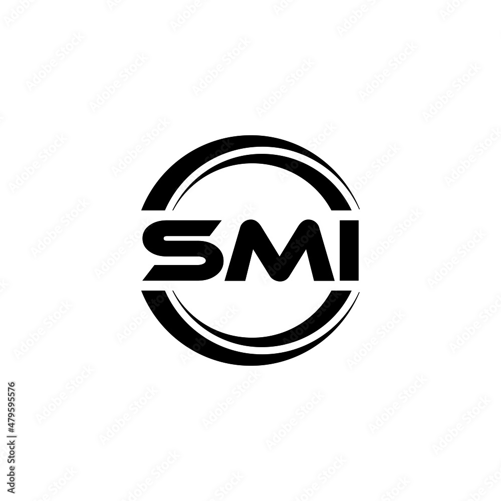 Stock-Vektorgrafik „SMI letter logo design with white background in ...