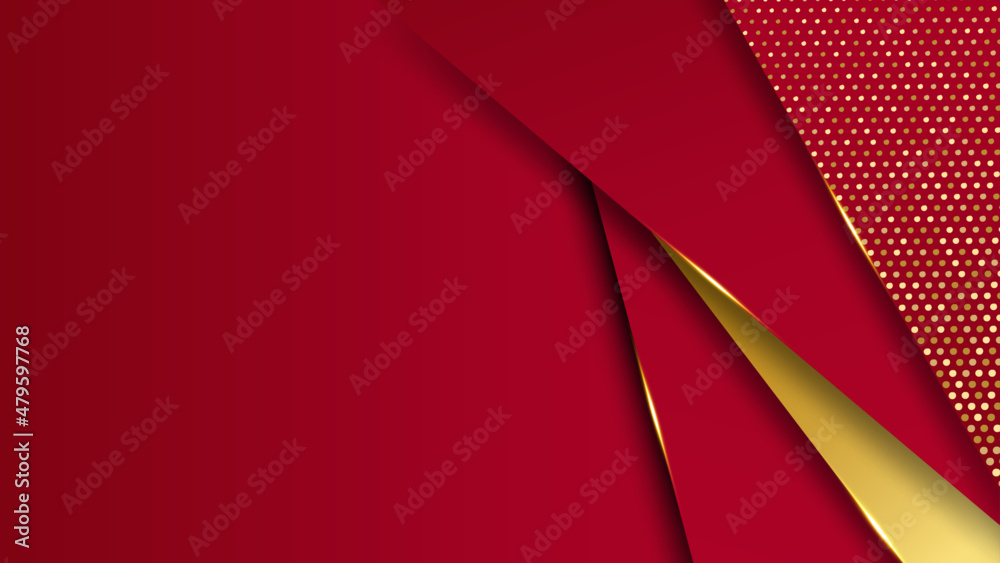 Elegant red maroon and gold background with overlap layer. Suit for ...