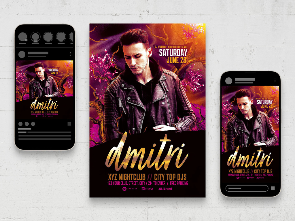 Gold Club Flyer Background