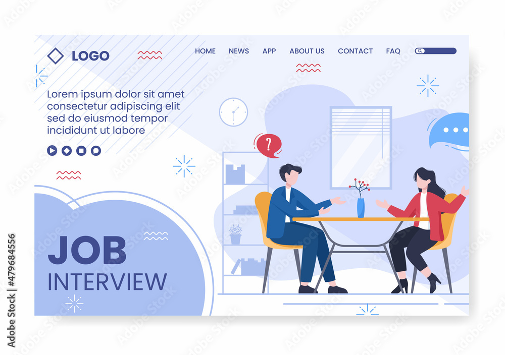 Job Interview Meeting and Candidate of Employment or Hiring Landing ...