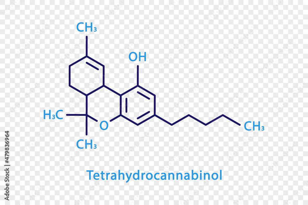 Tetrahydrocannabinol chemical formula. Tetrahydrocannabinol structural ...