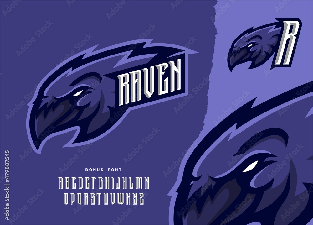 illustration vector graphic of Raven mascot logo perfect for sport and ...