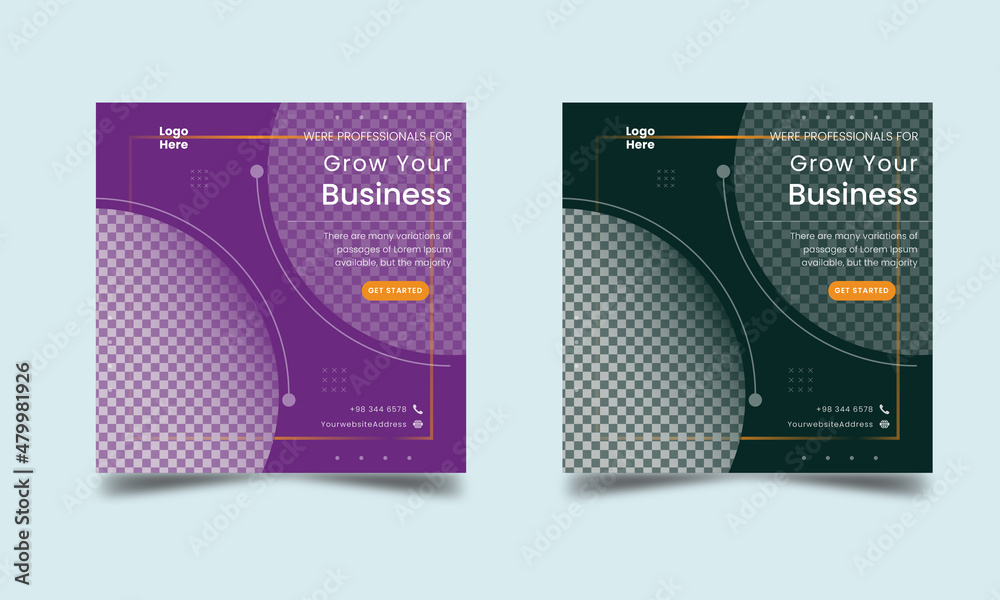 Business web banner design & social media post design. 2 Color ...
