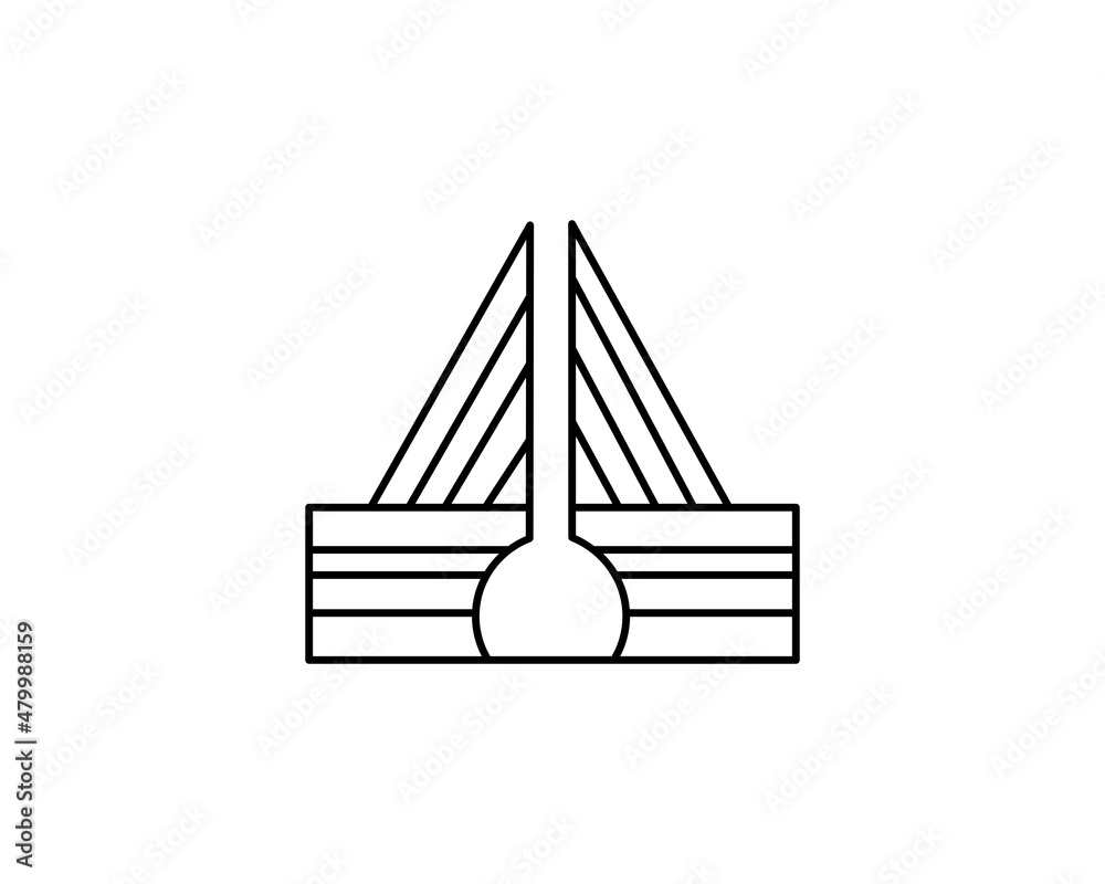 Volcano cross section, line vector icon Stock Vector | Adobe Stock