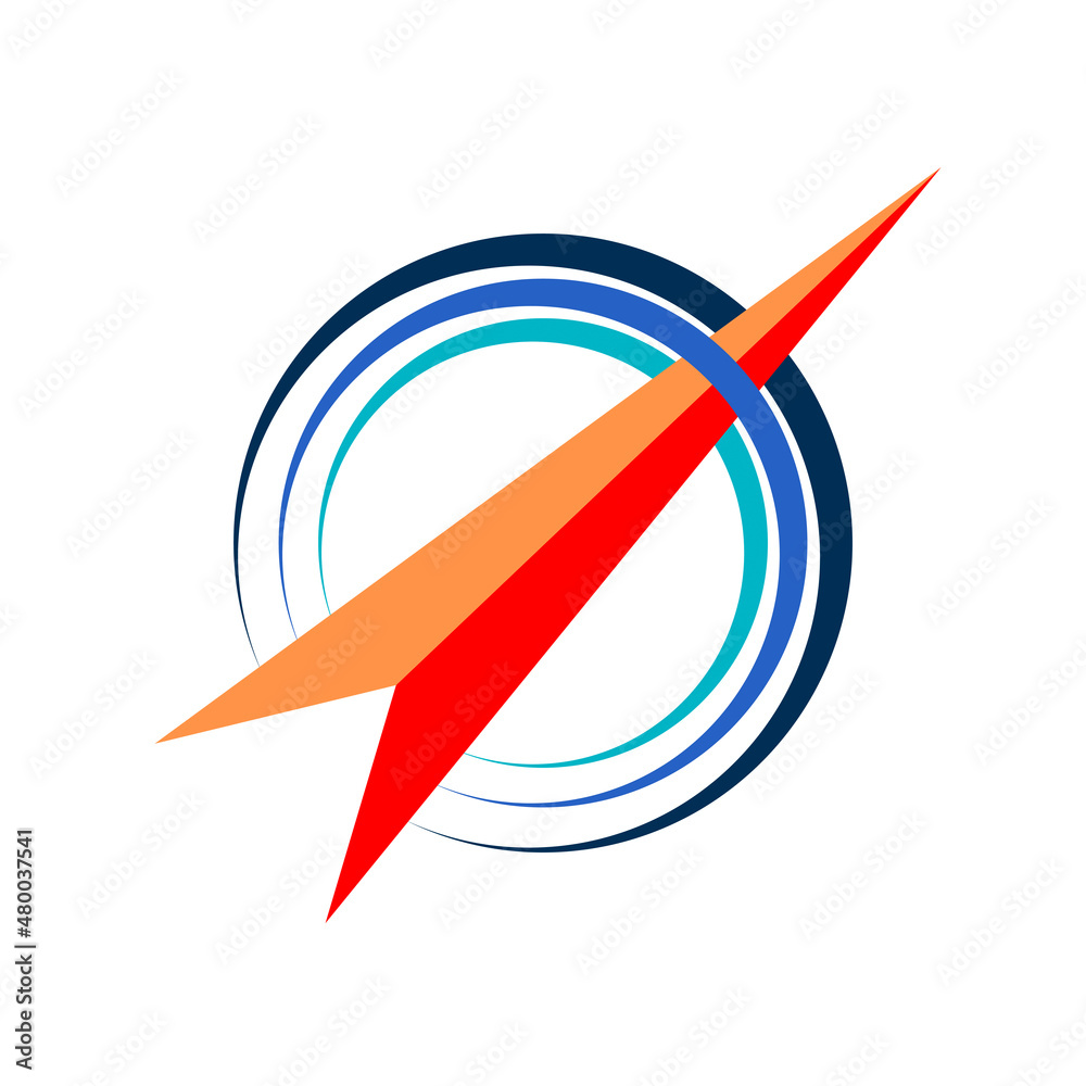 Compass arrow logo template illustration design. navigation compass ...