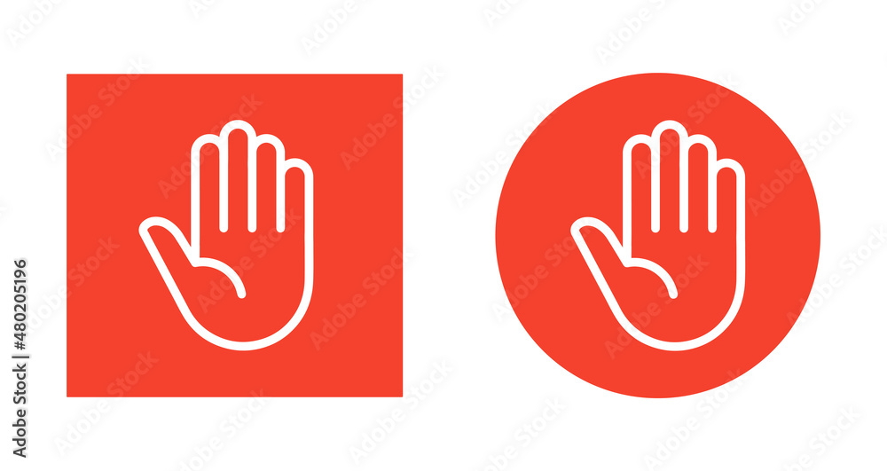 Attention sign. Stop sign vector illustration Stock Vector | Adobe Stock