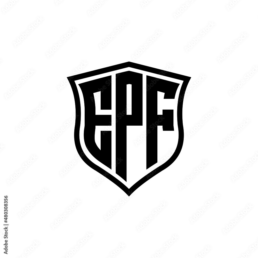 EPF letter logo design with white background in illustrator, vector ...
