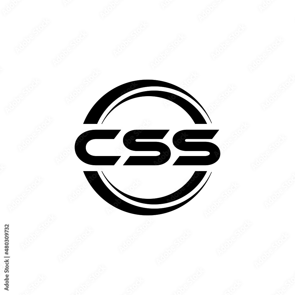 CSS letter logo design with white background in illustrator, vector ...