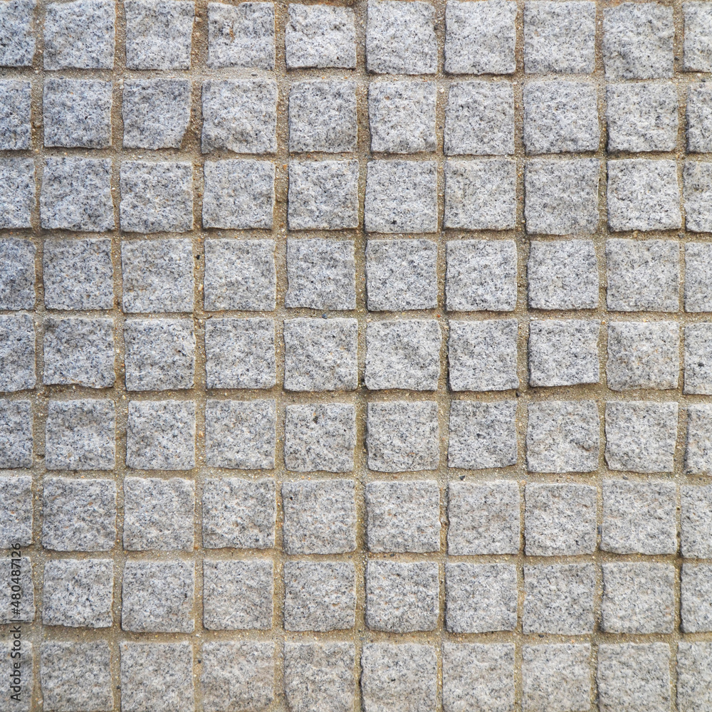 Square stone ground texture background. Cobblestone pavement as road ...