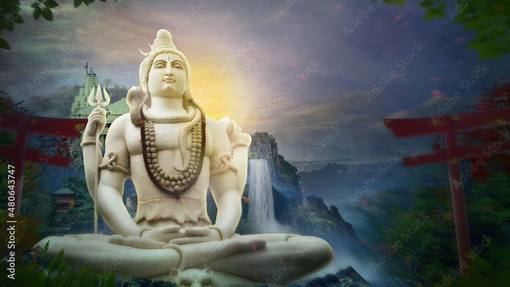 lord shiva Shiv 3d Wallpaper Lord Shiv with clouds and Sun Rays, God ...