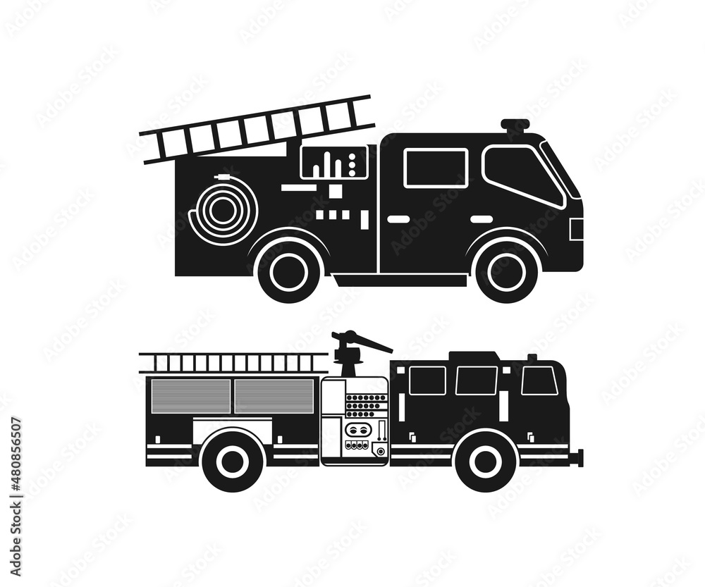 Fire Truck Fire Engine svg, Fire Truck Clipart, Fire Truck Silhouette ...