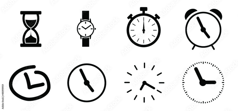 Стоковое векторное изображение «Time on clock. timer alarm icon os ...