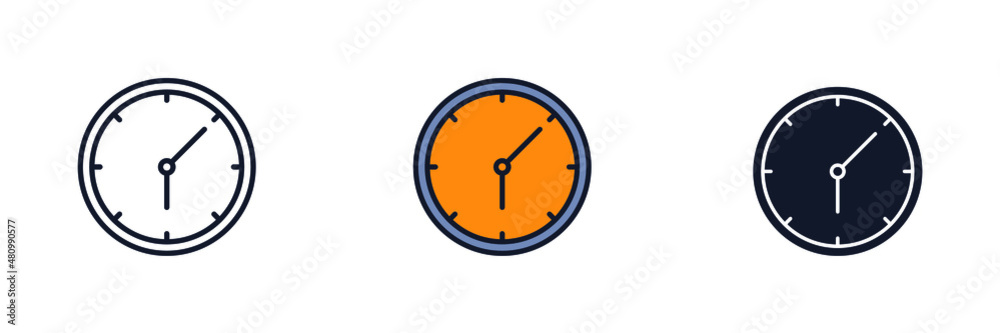 time icon symbol template for graphic and web design collection logo ...