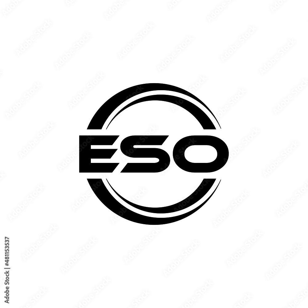 Vector de Stock ESO letter logo design with white background in ...