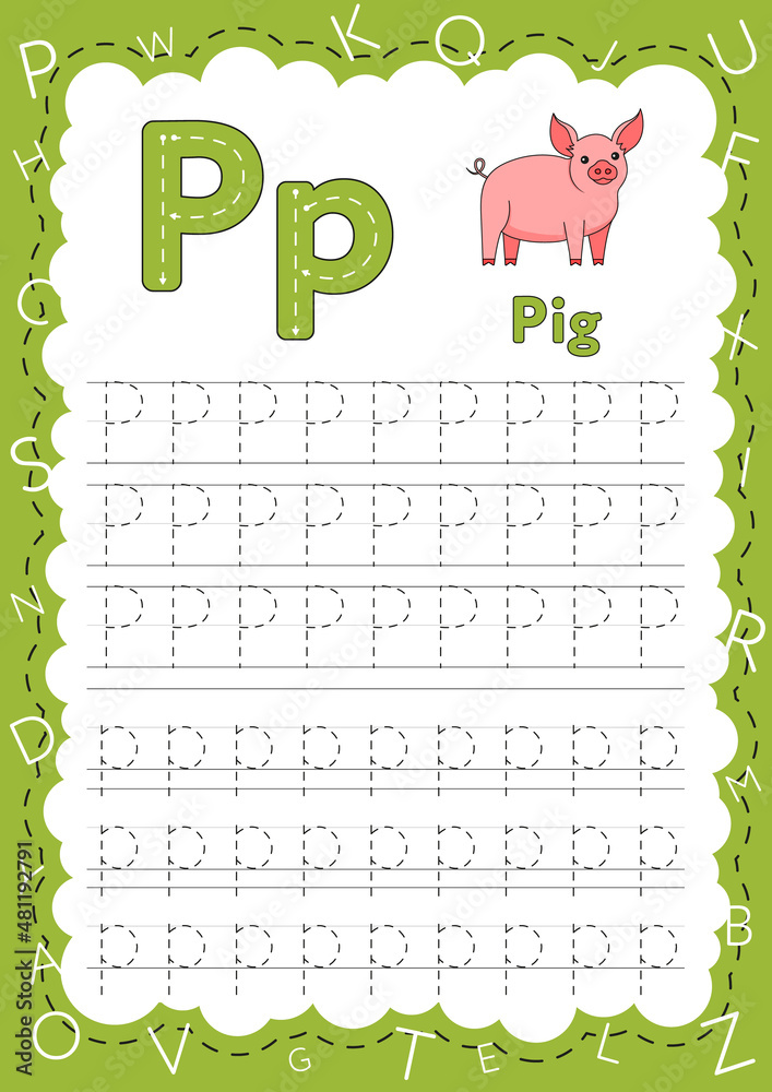 Handwriting workbook for children. Worksheets for learning letters ...