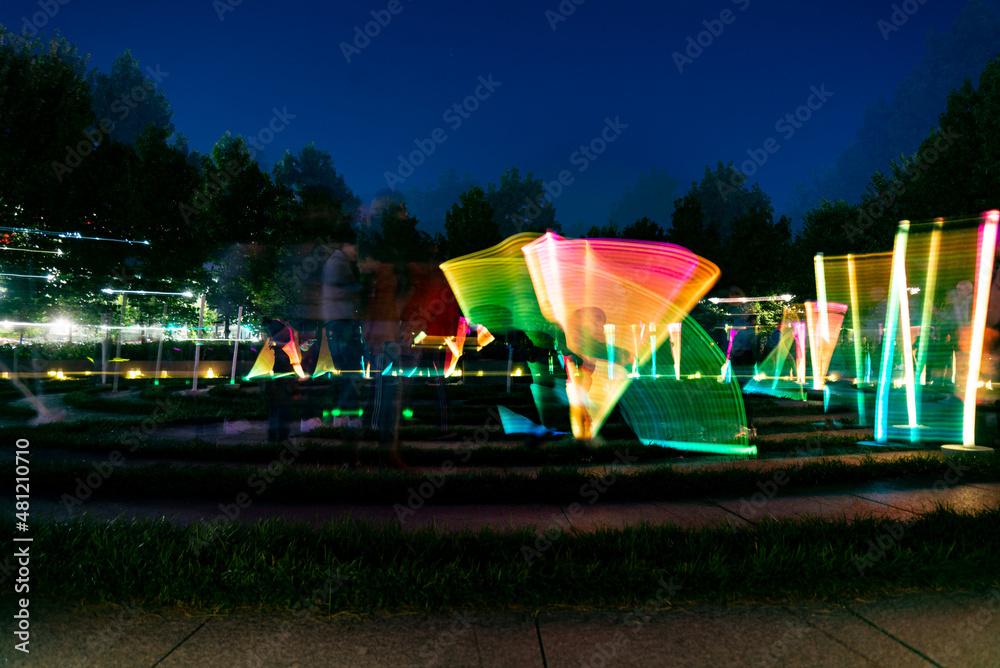 An interactive light-based art installation at Blink 2019 in Cincinnati ...