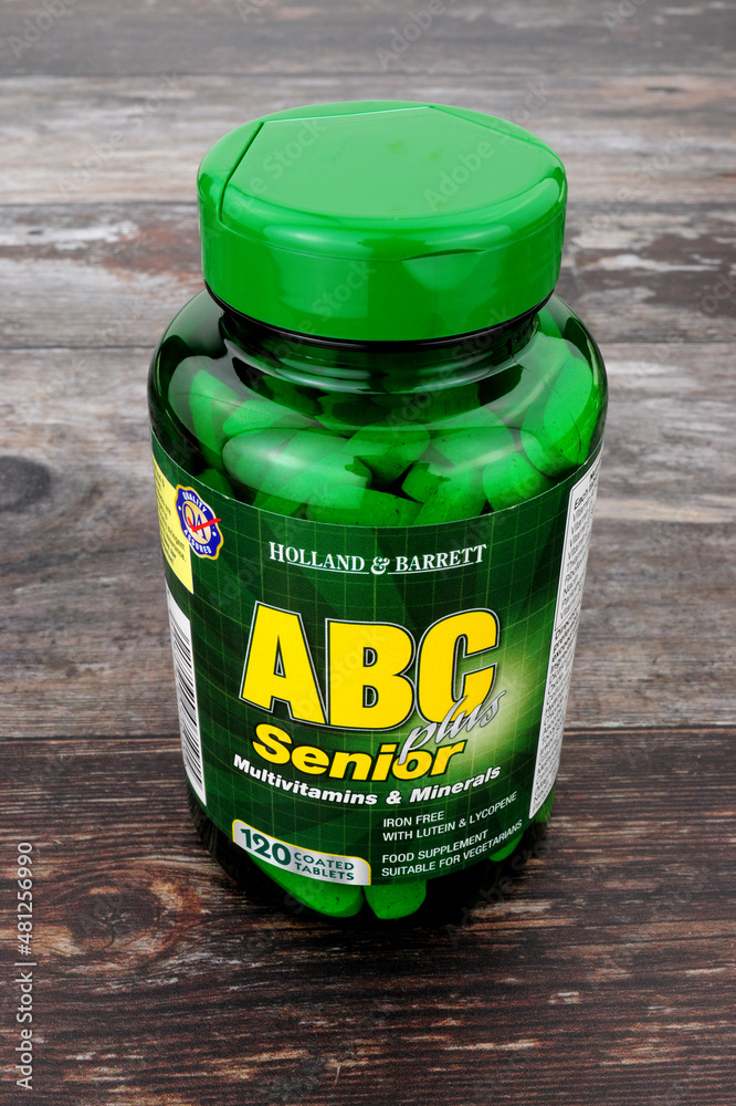 Holland and Barrett ABC senior plus multivitamins and minerals in a 120 ...