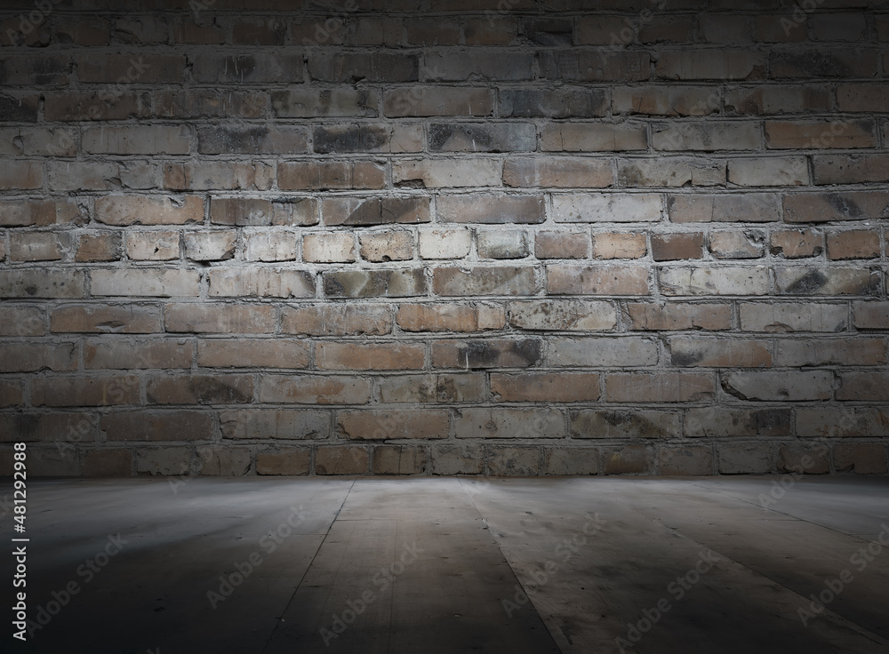 old interior with brick wall Stock Photo | Adobe Stock