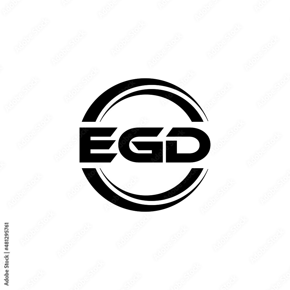 Stock-Vektorgrafik EGD letter logo design with white background in ...