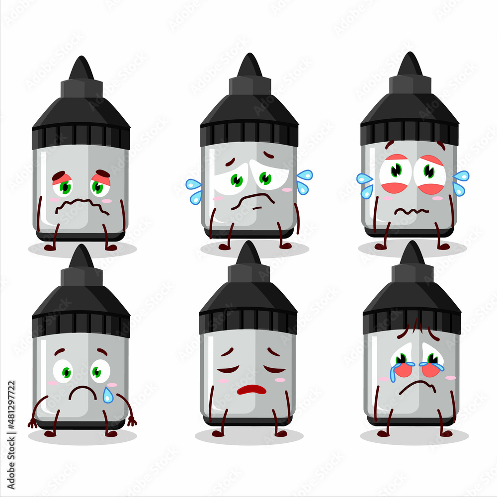 Whiteboard marker cartoon character with sad expression Stock Vector ...