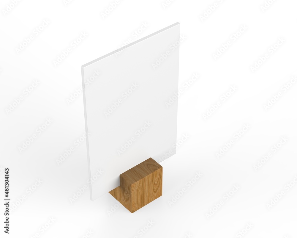 Blank wooden menu holder and buffet riser template, Table tent or table ...