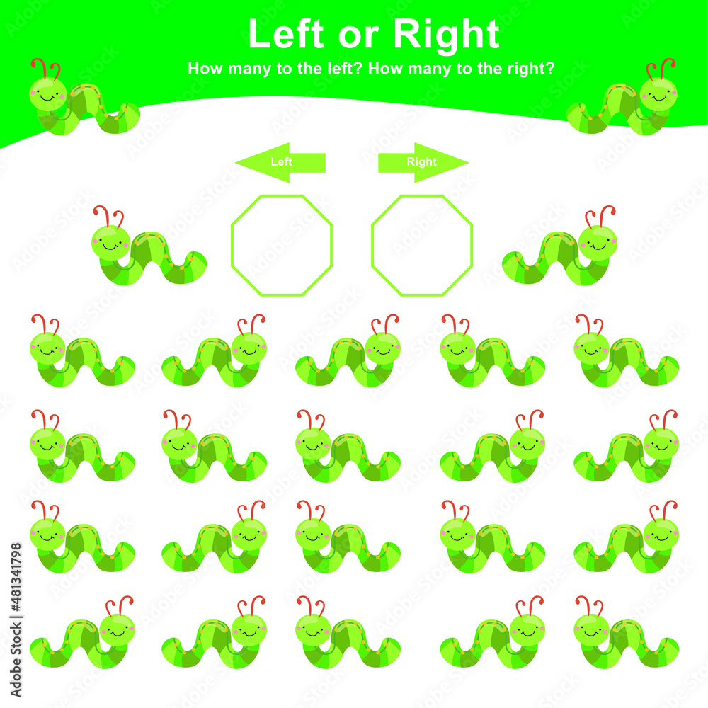 Left or Right Game for Preschool Children. Worksheet activity for ...