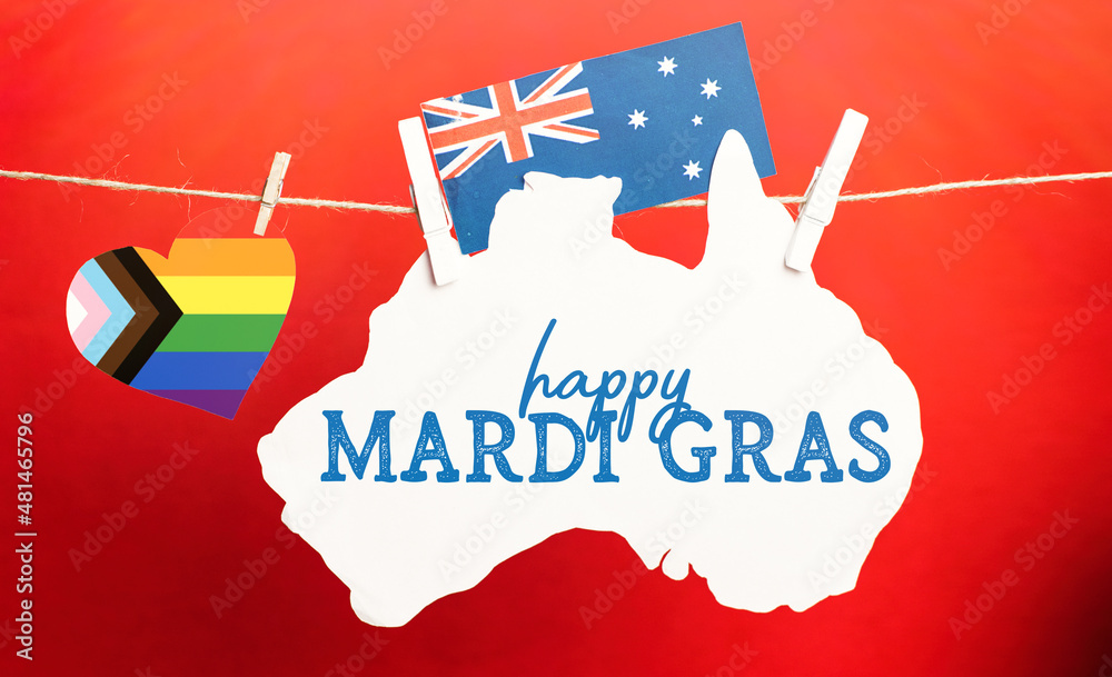 Australian map and flag with color Rainbow LGBT, Transgender, LGBTQ+ ...