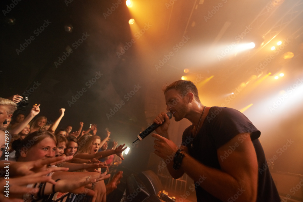 We live to listen. Shot of fans enjoying a music - This concert was ...